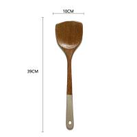 China White Handle Wooden Shovel Wooden Spoon Nonstick Frying Wooden Shovel Kitchen Cooking Set for sale