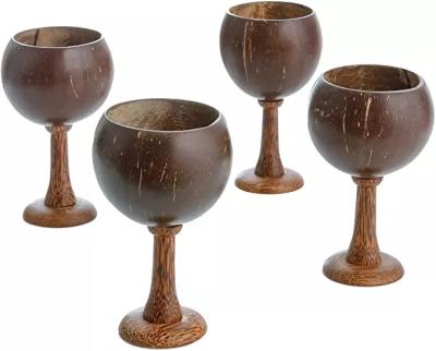 China Coconut Bowl Cup Hawaiian Party Decorations Tableware Coconut Shell Wine Cup for sale