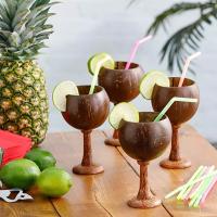 China Coconut Bowl Cup Hawaiian Party Decorations Tableware Coconut Shell Wine Cup for sale