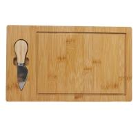 China Bamboo Cheese Board 3-Piece Set Wooden Round Cheese Board Cheese Knife 4-Piece Set for sale