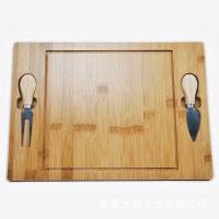 China Bamboo Cheese Board 3-Piece Set Wooden Round Cheese Board Cheese Knife 4-Piece Set for sale