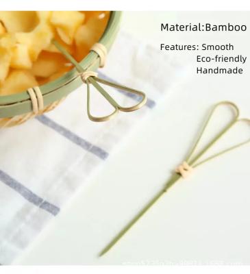 China Skewer Bamboo Heart Restaurant Appetizer Food Fruit Dessert Picks Bar Decoration Bamboo Stick for sale
