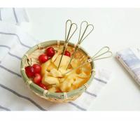 China Skewer Bamboo Heart Restaurant Appetizer Food Fruit Dessert Picks Bar Decoration Bamboo Stick for sale