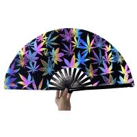 China Cheap Promotional Traditional Hand Paper Folding Fan Bamboo Fan Customized Reflective Fan for sale
