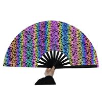China Cheap Promotional Traditional Hand Paper Folding Fan Bamboo Fan Customized Reflective Fan for sale