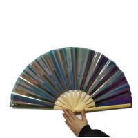 China Hand Fan Printed Reflective Fan Disco Loud Clack Dancing Fan Customized for sale