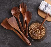 China acacia Wooden Cooking Utensil Set Non Toxic Wooden Spatula For Nonstick for sale
