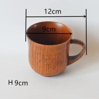 China Japanese Solid Wooden Tea Cup Set Jujube Handcrafted With Handle for sale