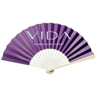 China Nice Quality Custom Made Manual Promotional Bamboo Paper Fans For Events for sale