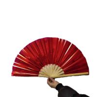 China Plastic Iridescent Folding Fan 13 Inch 33cm Length Large Decorative Hand Fans for sale