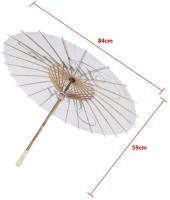 China White Paper Wedding Parasol Umbrella Bridal Decorations 84cm Diameter for sale