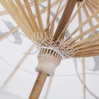 China White Paper Wedding Parasol Umbrella Bridal Decorations 84cm Diameter for sale