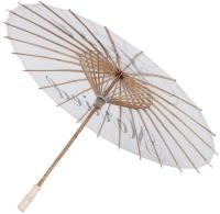 China White Paper Wedding Parasol Umbrella Bridal Decorations 84cm Diameter for sale