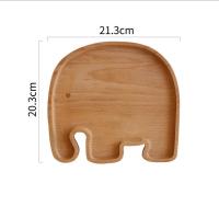 China Beech Oak Walnut Breakfast Wooden Serving Plates Cute Shaped For Children for sale