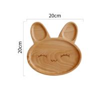 China Beech Oak Walnut Breakfast Wooden Serving Plates Cute Shaped For Children for sale