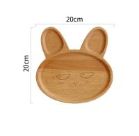 China Beech Oak Walnut Breakfast Wooden Serving Plates Cute Shaped For Children for sale