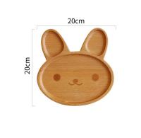 China Beech Oak Walnut Breakfast Wooden Serving Plates Cute Shaped For Children for sale
