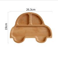 China Beech Oak Walnut Breakfast Wooden Serving Plates Cute Shaped For Children for sale