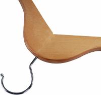 China handcrafted Wooden Suit Hangers Smooth Finish Solid Wood Coat Hanger for sale