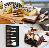 China Stainless Steel Wood Handle Cheese Knives 4 - 6 Pieces customized Logo for sale