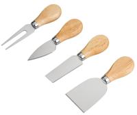 China Stainless Steel Wood Handle Cheese Knives 4 - 6 Pieces customized Logo for sale