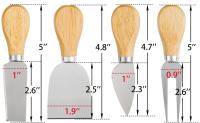 China Stainless Steel Wood Handle Cheese Knives 4 - 6 Pieces customized Logo for sale