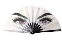 China Custom Large Foldable Hand Fans open 33cm 68cm Fabric Bamboo Hand Held Fans for sale