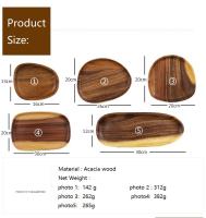 China Customized Acacia Wood Serving Platter Printed Lacquer Wooden Food Serving Platters for sale