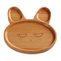 China Natural Wooden Serving Plates 20x20cm Childred Beech Wooden Platter Tray for sale
