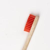 China Round Charcoal Bamboo Handle Toothbrush Stick Spray Paint Silk Screen Logo for sale