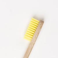 China Round Charcoal Bamboo Handle Toothbrush Stick Spray Paint Silk Screen Logo for sale