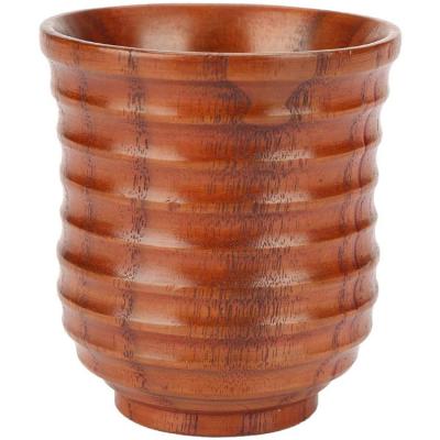 China 2021 Japanese Style Wood Cups Vintage Holders Coffee Mugs Drinking Tea Enjoy Life for sale