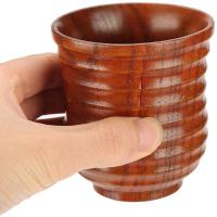China 2021 Japanese Style Wood Cups Vintage Holders Coffee Mugs Drinking Tea Enjoy Life for sale