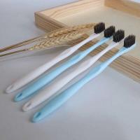 China Adult Portable Wheat Straw Toothbrush PP nylon Dupont Soft Charcoal Toothbrush for sale