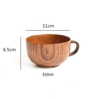 China Chinese Style Burly Wooden Drinking Cups 220ML 350ML With Handle for sale