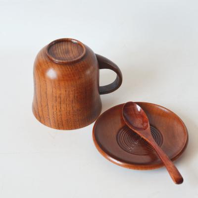 China 12X9cm Wooden Drinking Cups Jujube European Style Surprise Office Coffee Mug for sale