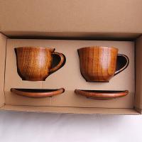 China 12X9cm Wooden Drinking Cups Jujube European Style Surprise Office Coffee Mug for sale