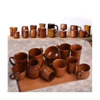 China 12X9cm Wooden Drinking Cups Jujube European Style Surprise Office Coffee Mug for sale