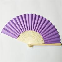 China Multicolor Bamboo Paper Folding Hand Fans Manual Plain For wedding for sale