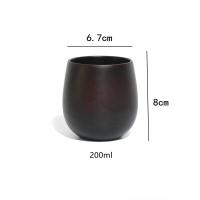 China Belly Wooden Drinking Cups Customizable Engraved Logo Coffee Drinking Mugs for sale