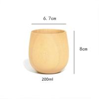 China Belly Wooden Drinking Cups Customizable Engraved Logo Coffee Drinking Mugs for sale