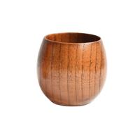 China 250ml Wooden Drinking Cups Practical Log Color Jujube Japanese Wooden Tea Cup for sale