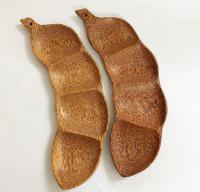 China Tamarind Coconut Handmade Wooden Plates Dish Nature Inspired for sale