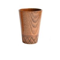 China Vintage Reusable Wooden Drinking Cups 250ml 270ml 300ml Handmade Wooden Coffee Mug for sale