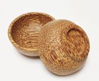 China Coconut Fiber Wooden Cooking Utensils Salad Vegan 9cm Coconut Wood Bowls for sale
