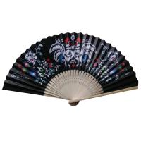 China Folding Chinese Style Hand Fan Plum Blossom Double Sided Bamboo Paper Fan for sale