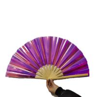 China 13 Colors Foldable Hand Fans Printed Logo Souvenir Plastic PVC Hand Fan for sale