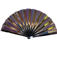China Multicolor Foldable Hand Fans Plastic PVC Kung Fu Bamboo Folding Fan for sale
