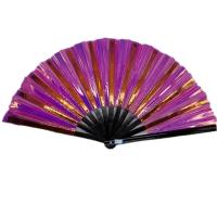 China Multicolor Foldable Hand Fans Plastic PVC Kung Fu Bamboo Folding Fan for sale