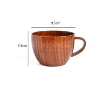 China Jujube Natural Custom Wooden Coffee Mugs Tea Cup 250ml for sale
